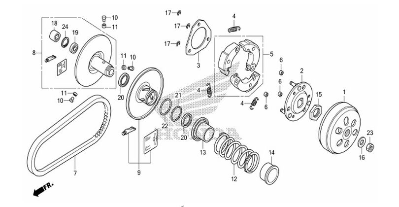 Moto TH - Honda CLICK125i (2014) Parts - SET ALONG THE CONTACT OF THE ...