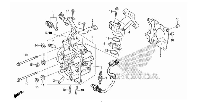 Moto TH - Honda CLICK125i (2014) Parts - CYLINDER HEAD