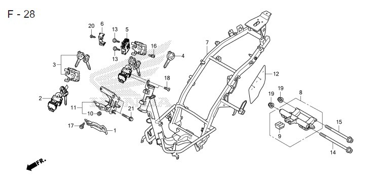 Moto TH - Honda CLICK125i (2015) Parts - FRAME CHASSIS