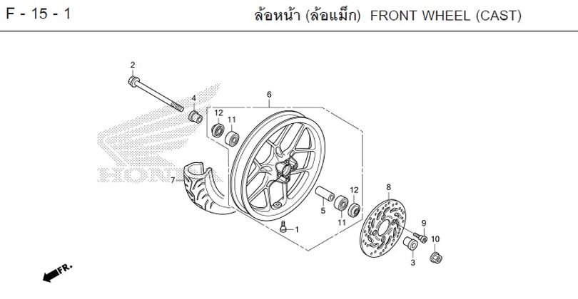 Moto TH - Honda CLICK125i (2020) Parts - WHEELS ( ALLOY )