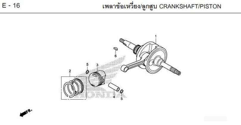 Moto TH - Honda CLICK150i (2019) Parts - CRANKSHAFT / PISTON