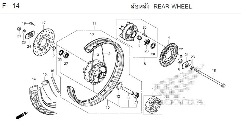 Moto TH - Honda CT125 (2020) Parts - REAR WHEEL