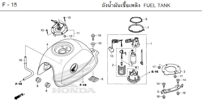Moto TH - Honda MONKEY (2018) Parts - FUEL TANK