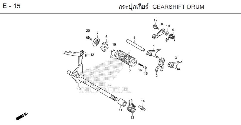 Moto TH - Honda MSX GROM (2021) Parts - GEARBOX