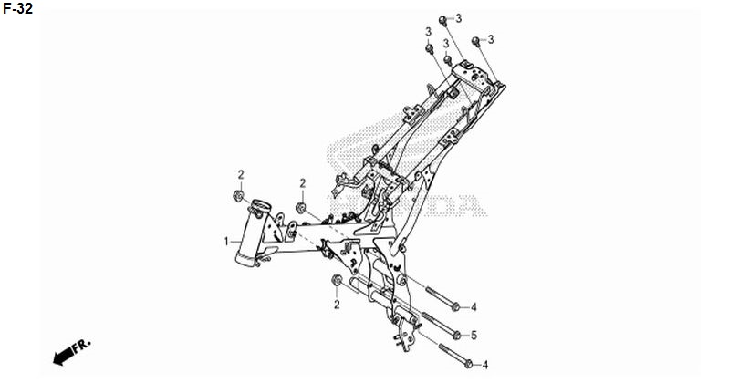 Moto TH - Honda MSX125SF (2016) Parts - FRAME CHASSIS