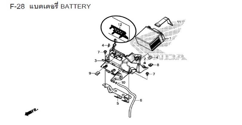 Moto TH - Honda PCX150 (2018) Parts - BATTERY