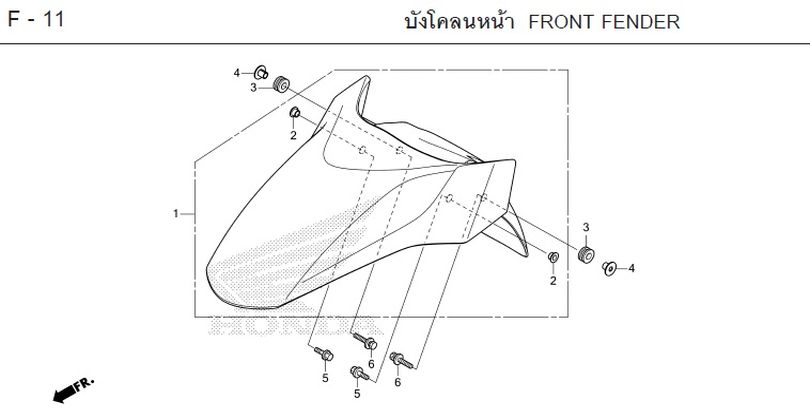 Moto TH - Honda PCX160 (2021) Parts - FENDERS