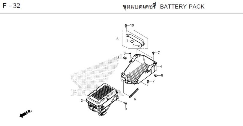 Moto TH - Honda PCX160 (2021) Parts - BATTERY PACK