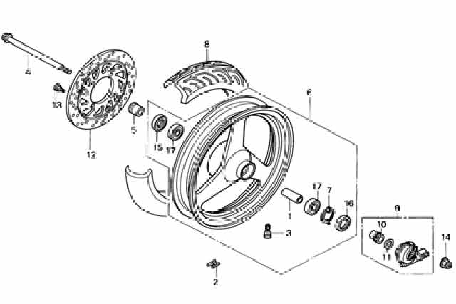 Moto TH - Honda PHANTOM (2004) Parts - FRONT WHEEL