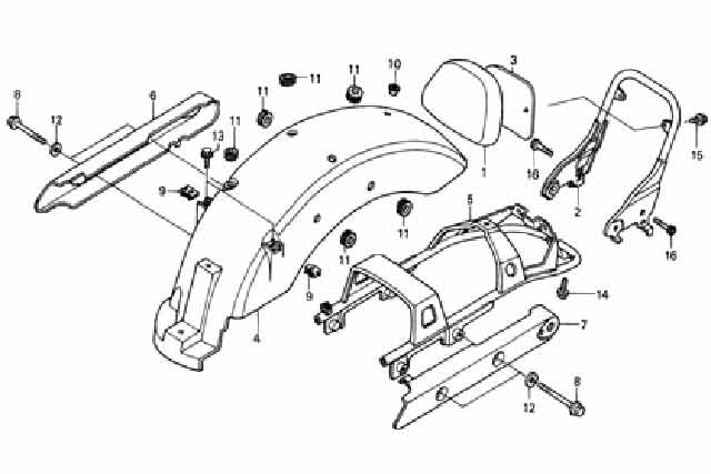 Moto TH - Honda PHANTOM (2004) Parts - REAR FENDER