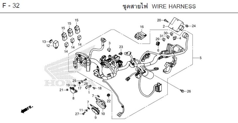 Moto TH - Honda REBEL 300 (2017) Parts - HARNESS