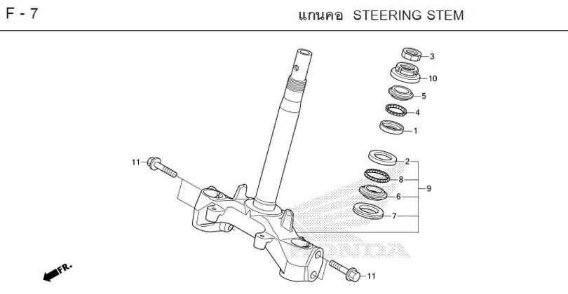 Moto TH - Honda SCOOPY (2021) Parts - THE NECK