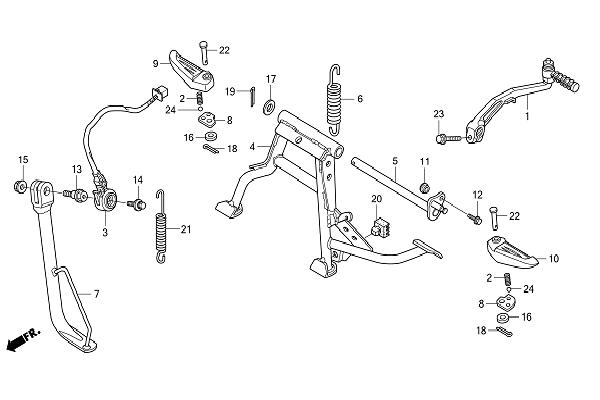 Moto TH - Honda SCOOPY i (2010) Parts - TRIPOD