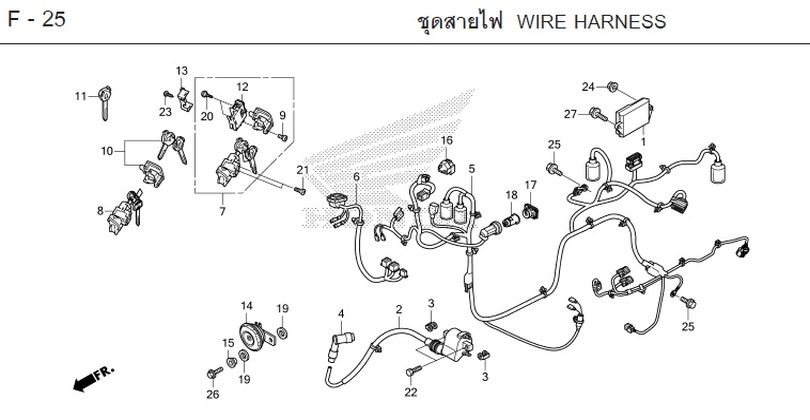 Moto TH - Honda SCOOPY i (2017) Parts - HARNESS