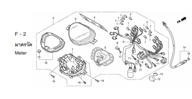 Moto TH - Honda SUPER CUB (2013) Parts - GAUGE