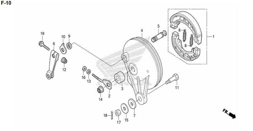 Moto TH - Honda SUPER CUB (2017) Parts - REAR BRAKES