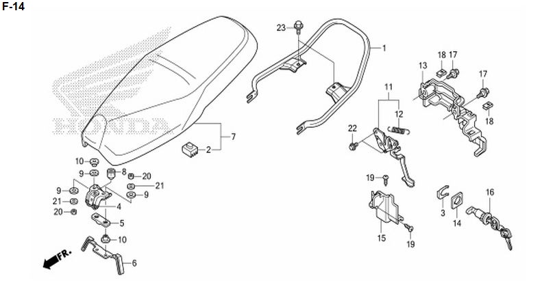 Moto TH - Honda SUPER CUB (2017) Parts - SOFA