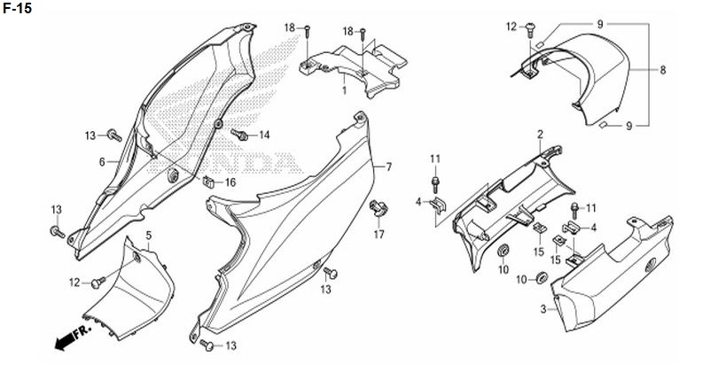 Moto TH - Honda SUPER CUB (2017) Parts - COVER