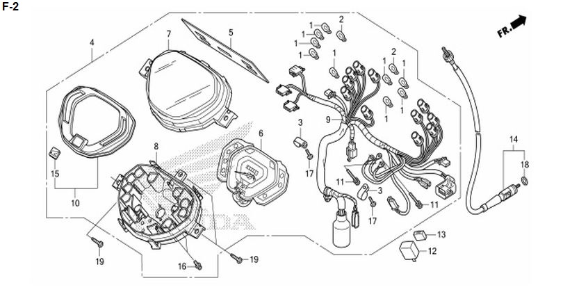 Moto TH - Honda SUPER CUB (2017) Parts - GAUGE