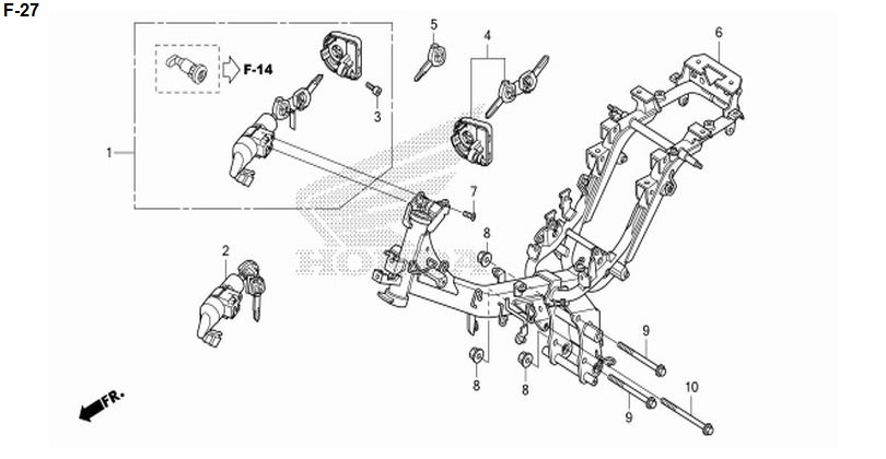 Moto TH - Honda SUPER CUB (2017) Parts - FRAME CHASSIS