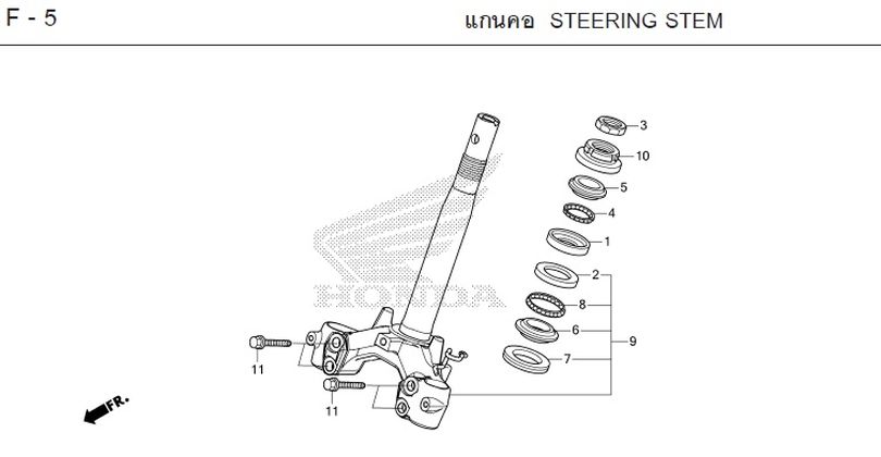 Moto TH - Honda SUPER CUB (2018) Parts - THE NECK