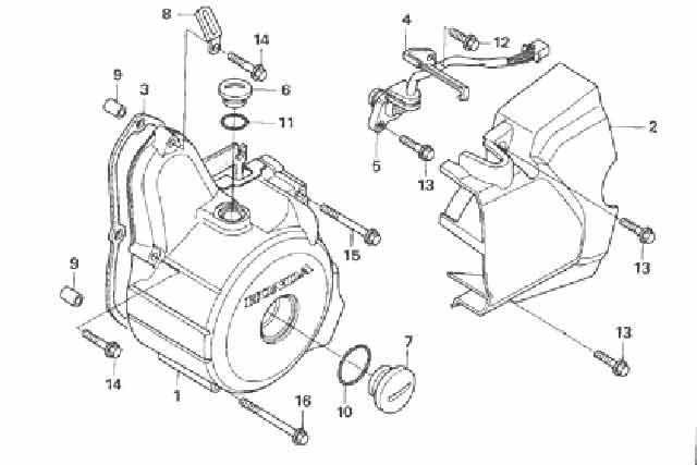 Moto TH - Honda WAVE 100 (2005) Parts - COVER THE LEFT ( 2 )