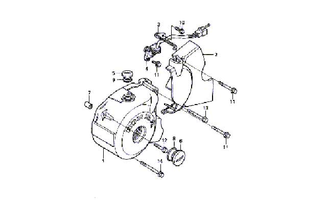 Moto TH - Honda WAVE 100 (2005) Parts - COVER THE LEFT ( 1 )