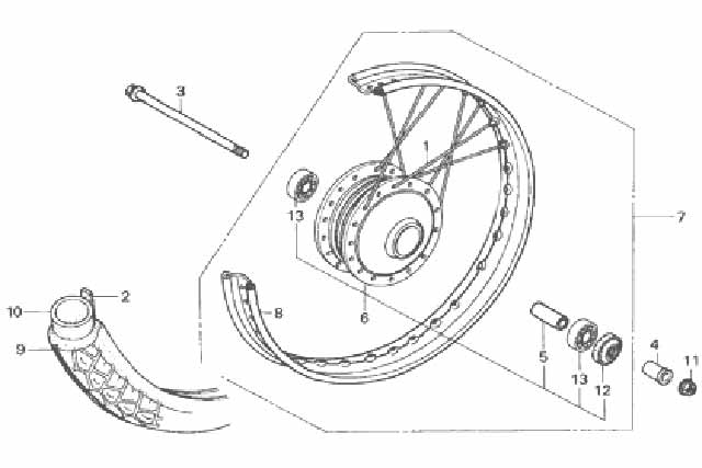 Moto TH - Honda WAVE 100 (2005) Parts - FRONT WHEEL ( 1 )