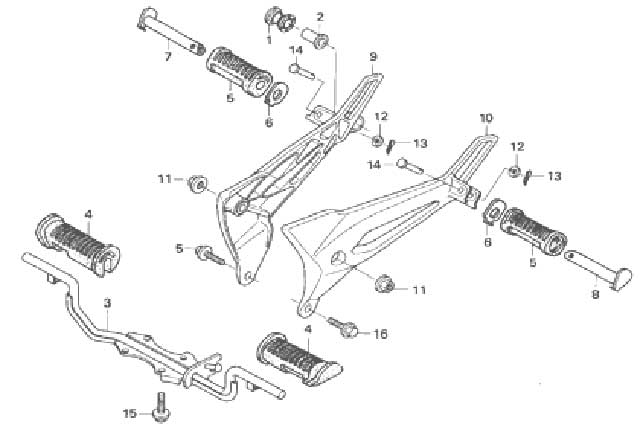 Moto TH - Honda WAVE 100 (2005) Parts - FOOTREST