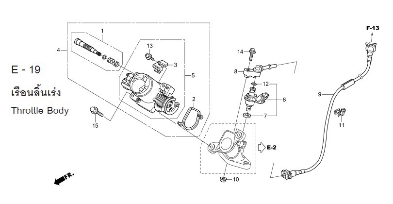 Moto TH - Honda WAVE 110i (2013) Parts - THROTTLE BODY