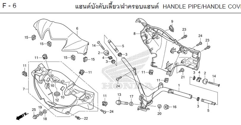 Moto TH - Honda WAVE 110i (2018) Parts - HANDS STEERING / CAP HANDS