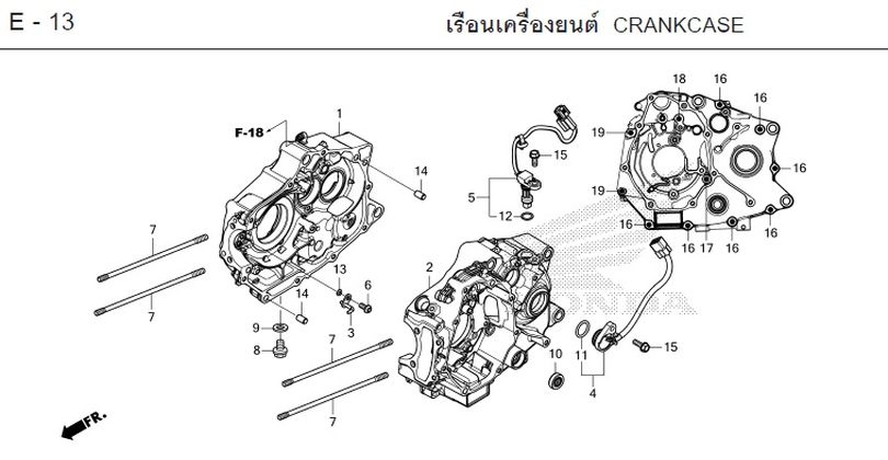 Moto TH - Honda WAVE 110i (2021) Parts - ENGINE HOUSE