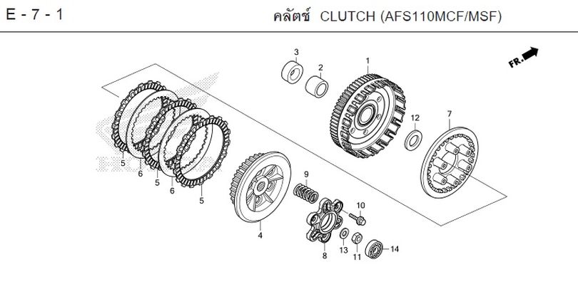 Moto TH - Honda WAVE 110i (2021) Parts - CLUTCH