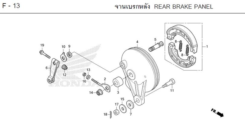 Moto TH - Honda WAVE 110i (2021) Parts - REAR BRAKES