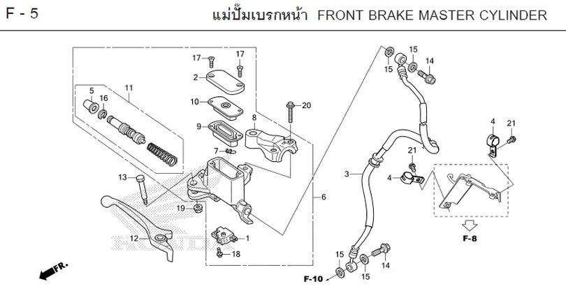 Moto TH - Honda WAVE 110i (2021) Parts - FRONT BRAKE