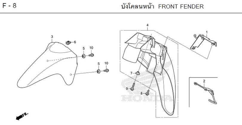 Moto TH - Honda WAVE 110i (2021) Parts - FENDERS