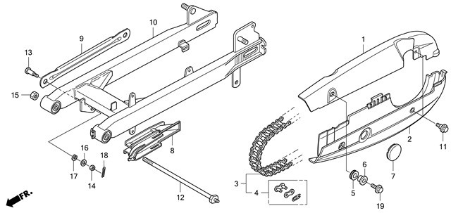 Moto TH - Honda WAVE 110i AT (2010) Parts - SWING ARM