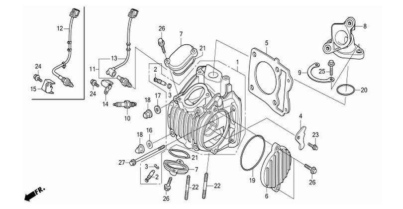 Moto TH - Honda WAVE 125i (2014) Parts - CYLINDER HEAD